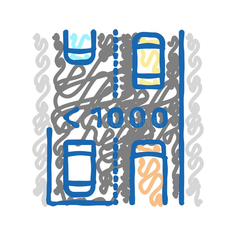 Medium Traffic Road Icon Doodle Illustration Stock Vector ...