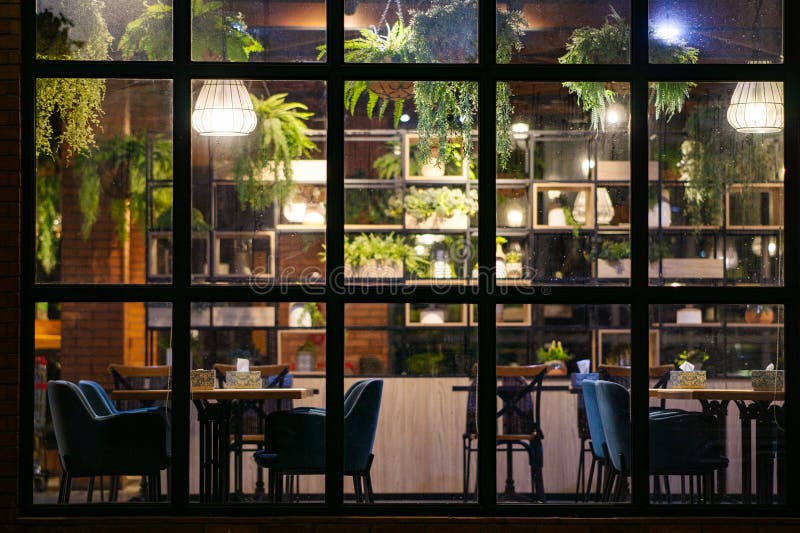 Modern Minimalist Restaurant Interior Stock Photo - Image of restaurant ...