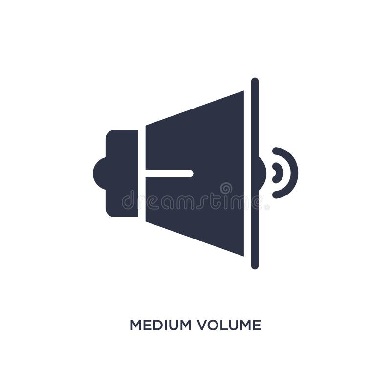 Medium Volume Icon on White Background. Simple Element Illustration ...