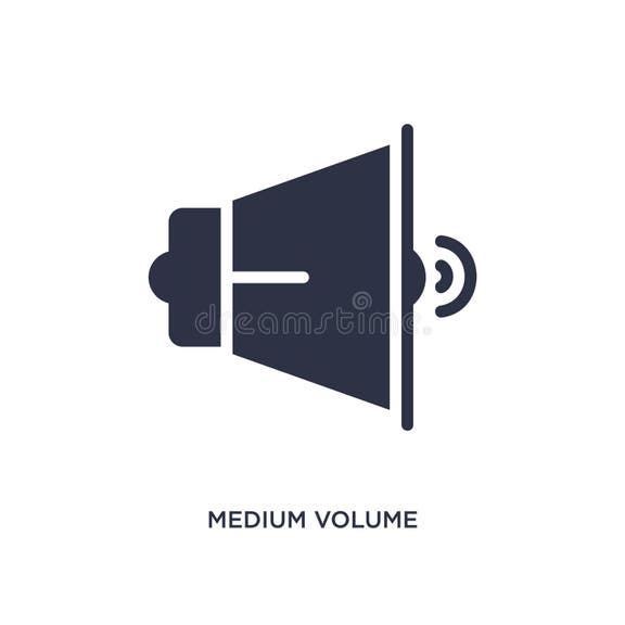 Medium Volume Icon on White Background. Simple Element Illustration ...