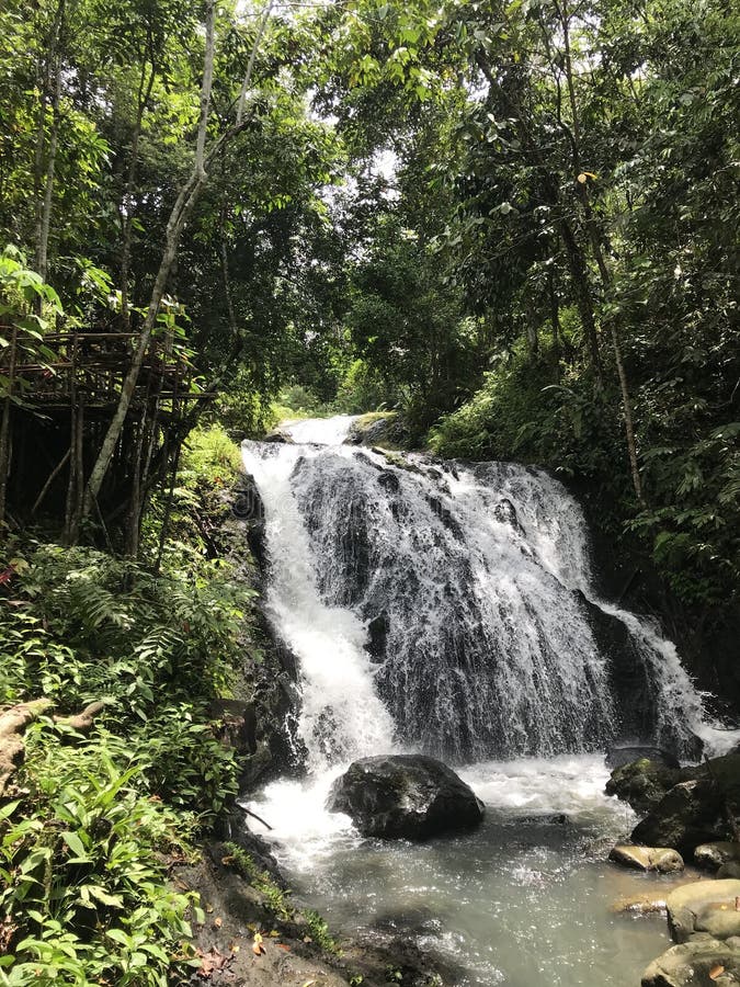 Medium Waterfall Flow stock image. Image of geotourism - 205733463