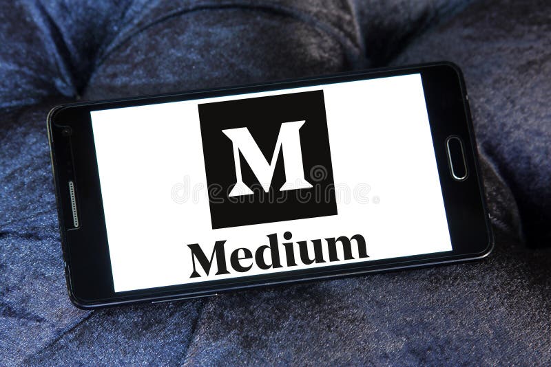 Medium website logo editorial photography. Image of journalism - 105557812