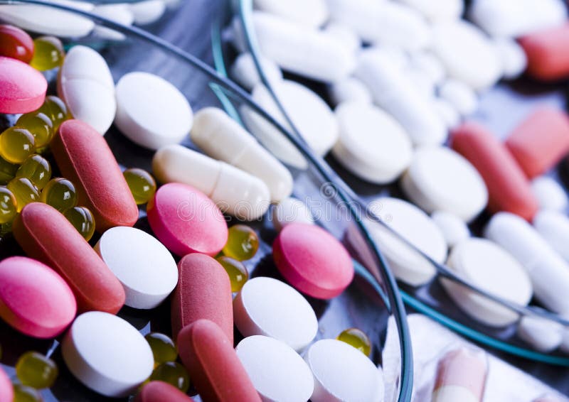 Drogen, Medizin, Tabletten, Pillen Stockbild - Bild von gesundheit ...