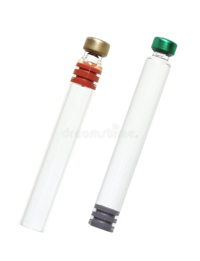 Medizinische Phiole Mit Einer Spritze Und Einer Nadel Stockfoto - Bild ...