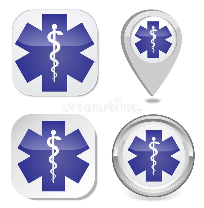 Medizinisches Symbol Des Notfalls Vektor Abbildung - Illustration von ...