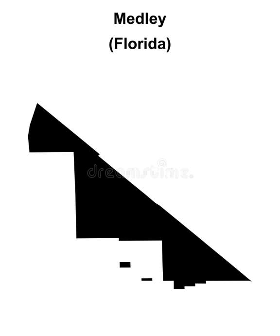 Medley outline map stock illustration. Illustration of vector - 386150075