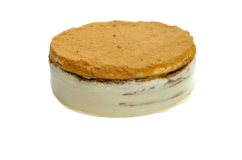 Medovic Honey Cake Isolate on White Stock Photo - Image of fresh, honey ...