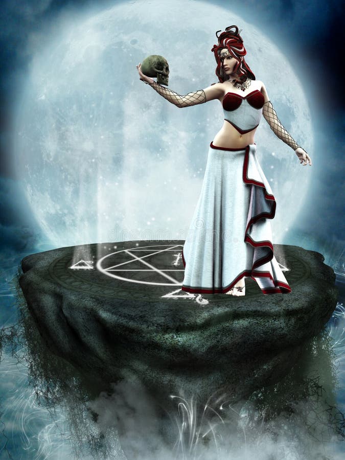 Medusa 2 stock illustration. Illustration of moon, beautiful - 18634607