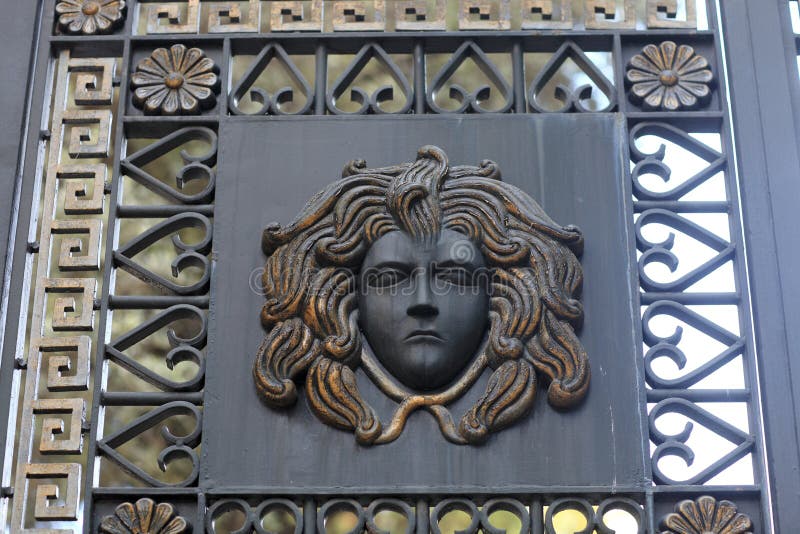 Medusa on a gate stock image. Image of horizontal, exterior - 47150845