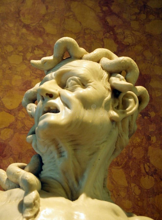 Medusa Gorgon closeup stock photo. Image of human, character - 90039322