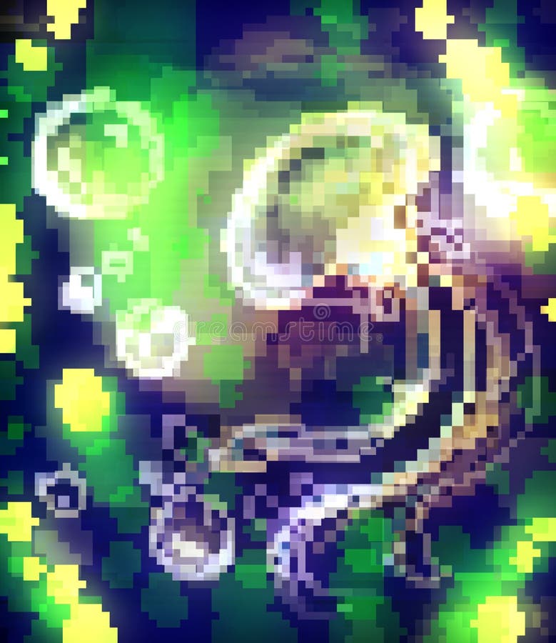 Medusas del pixel stock de ilustración. Ilustración de burbujas - 85717860