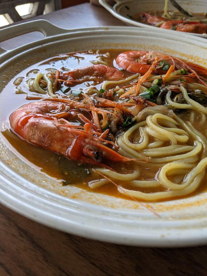 Mee Udang or Fresh Prawn Noodle Stock Photo - Image of fresh, udang ...