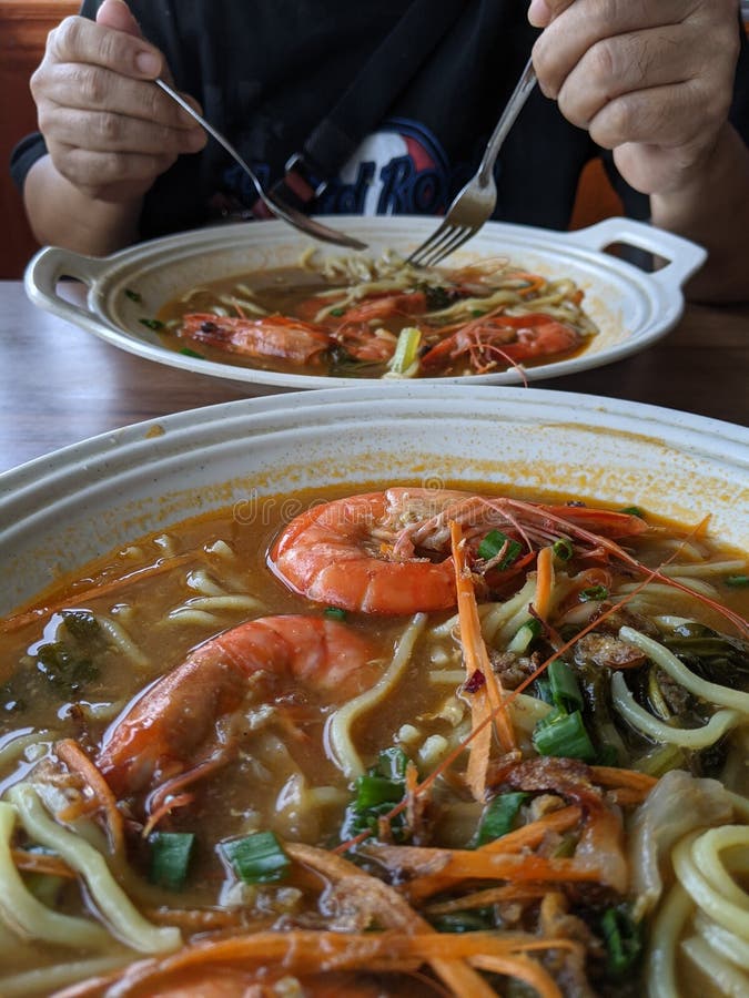 Mee Udang or Fresh Prawn Noodle Stock Image - Image of fresh, noodle ...