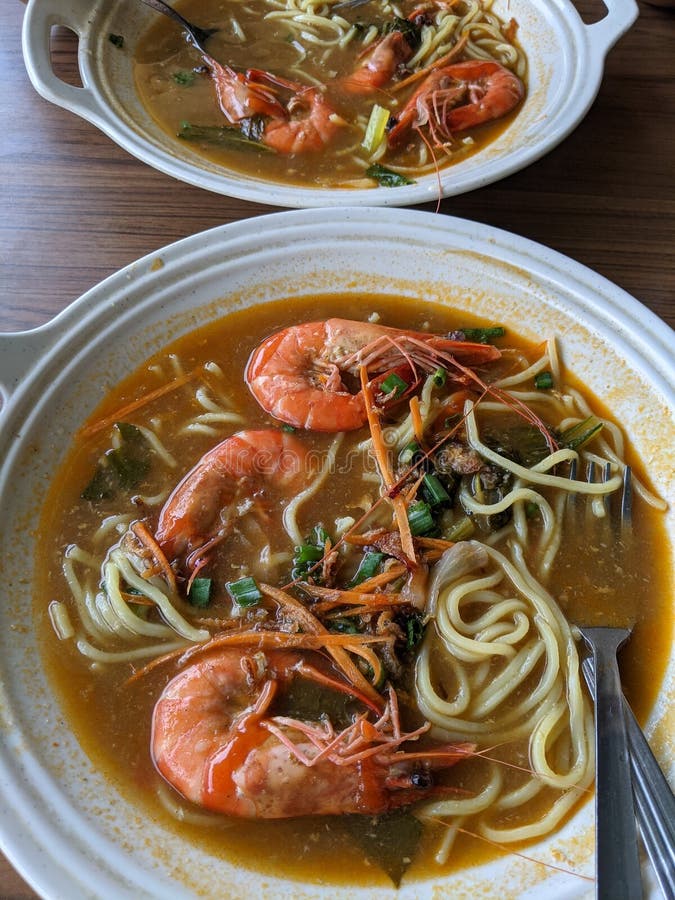 Mee Udang or Fresh Prawn Noodle Stock Image - Image of prawn, noodle ...