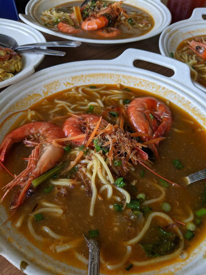 Mee Udang or Fresh Prawn Noodle Stock Photo - Image of prawn, noodle ...