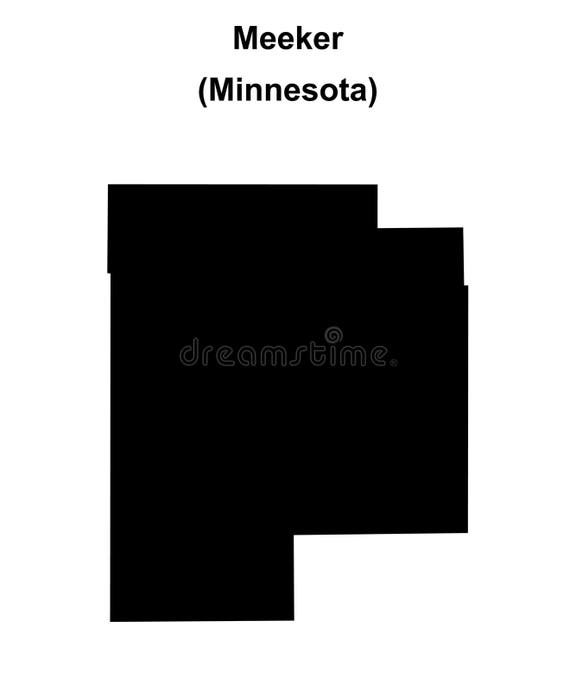 Meeker outline map stock vector. Illustration of minnesota - 361611424