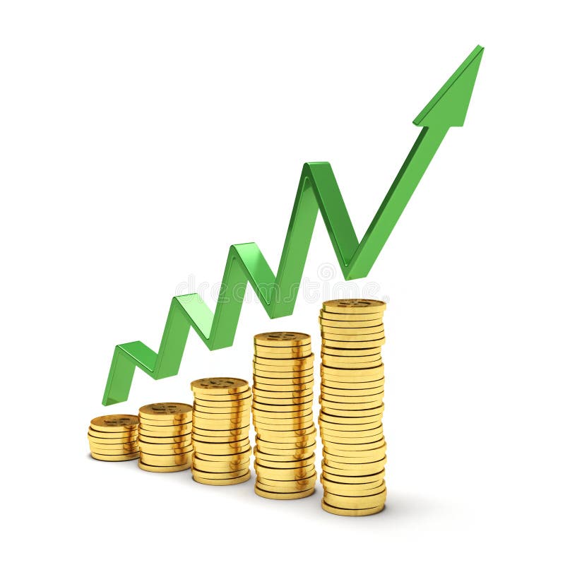 De Stijgende Grafiek Van Het Geld Stock Illustratie - Illustration of ...