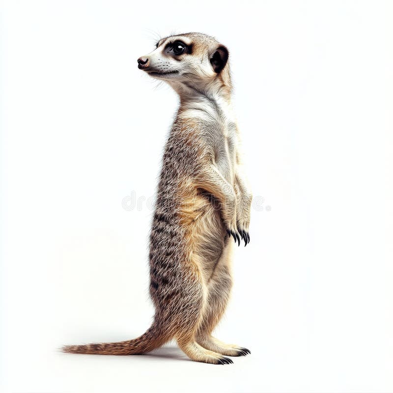 Meerkat Looking Away on Transparent Background Stock Image - Image of ...