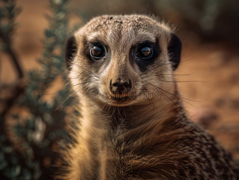 Meerkat Portrait Created with Generative AI Technology Stock ...