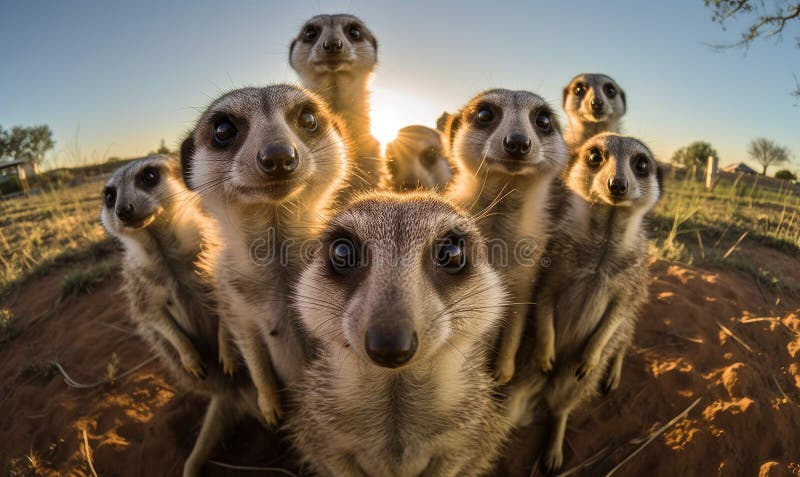 Meerkat Takes a Group Selfie Showcasing Its Close-knit Community ...
