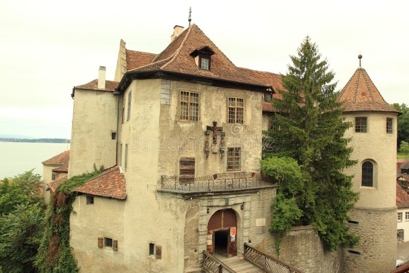 Meersburg castle stock image. Image of castle, building - 63281453