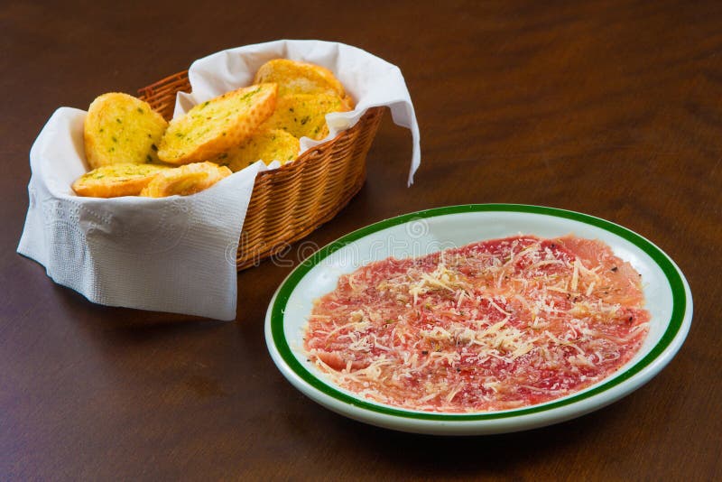 Meet Carpaccio Appetizer stock photo. Image of beef, cuisine - 68296802