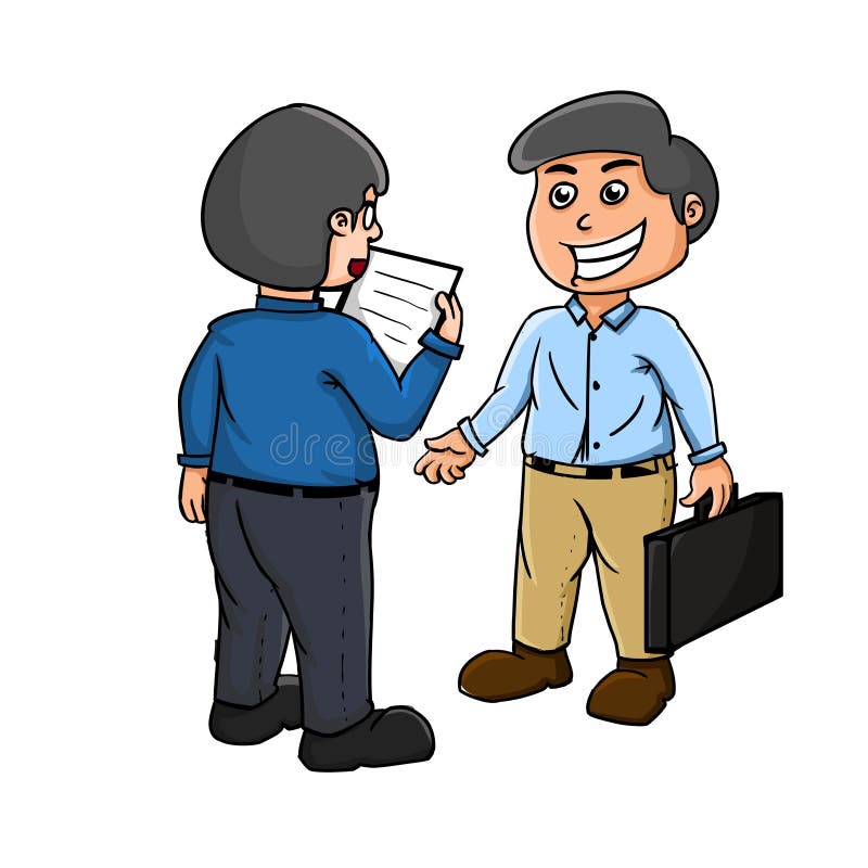 Meet with the client stock illustration. Illustration of briefing ...
