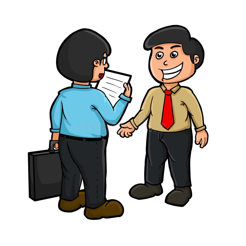 Meet with the client stock illustration. Illustration of experienced ...