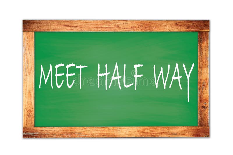 Meet Me Half-Way Arrows Compromise Settlement Stock Illustration ...