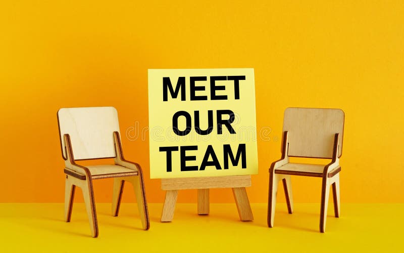 Meet Our Team is Shown Using the Text. about Us Stock Photo - Image of ...