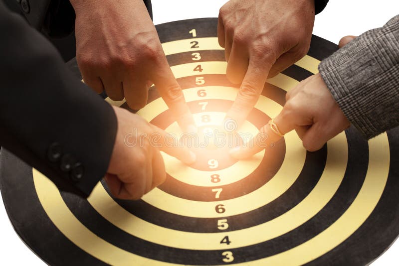 Meet the Planned Goals. Reach the Target Stock Image - Image of group ...