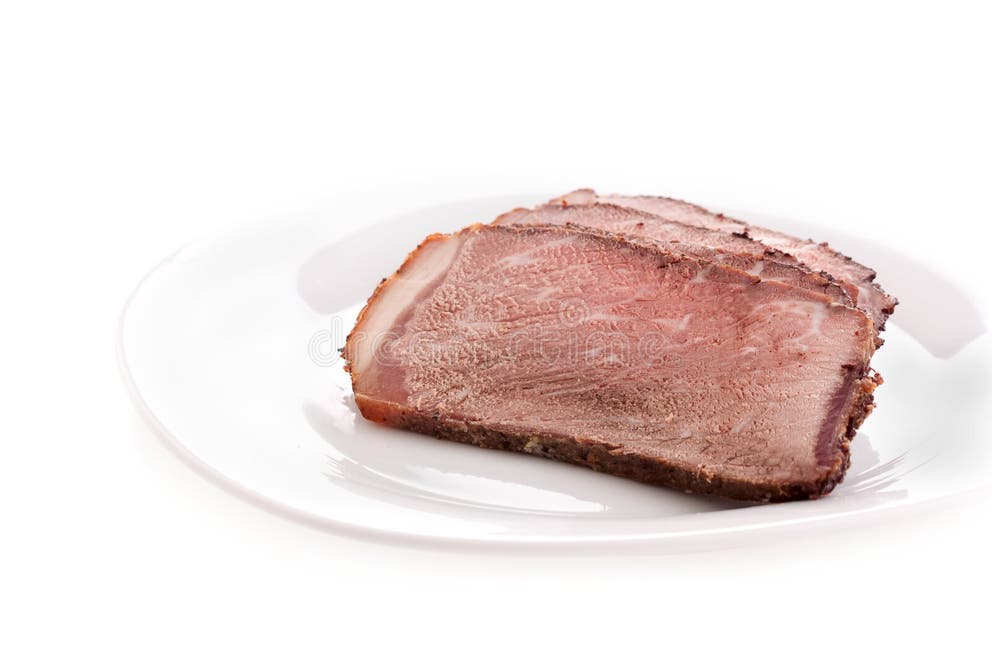 Meet on a plate stock photo. Image of slice, sirloin - 17685726