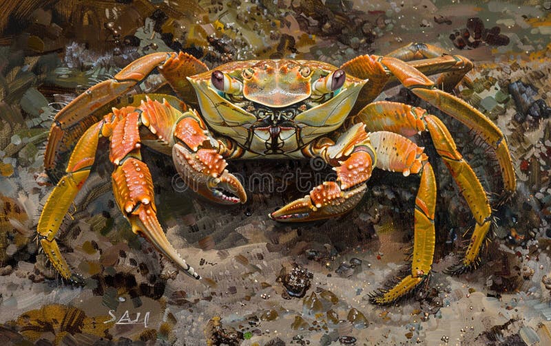 Meet the Swift Footed Crab -Generative Ai Stock Photo - Image of marine ...