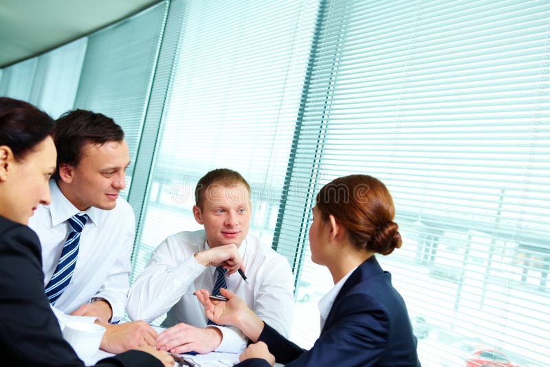 Moment of discussion stock image. Image of discussing - 17371573