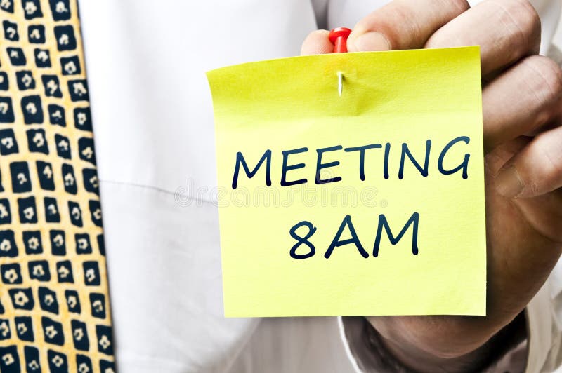Meeting at 8 am stock image. Image of communication, stick - 22555997