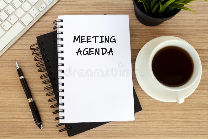 Meeting Agenda Text on Note Pad Stock Image - Image of business, agenda ...