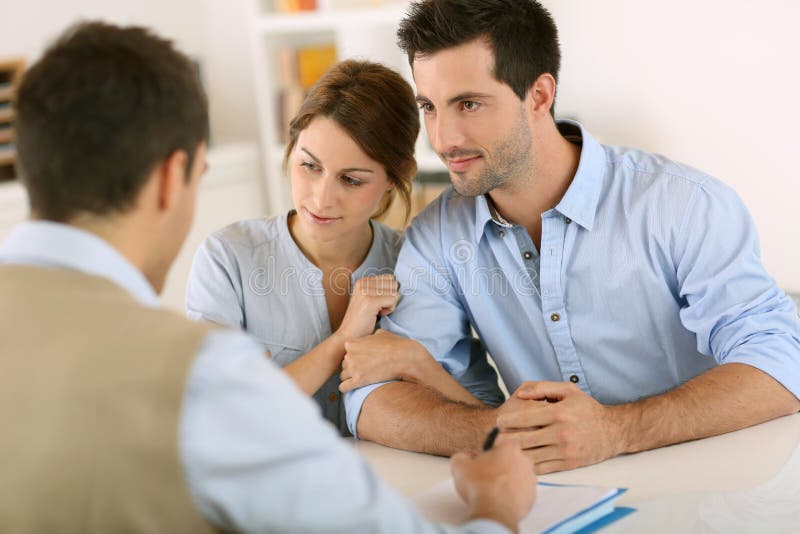 Meeting with Architect for New House Stock Photo - Image of building ...