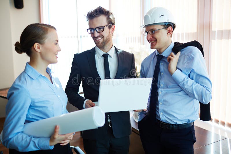 Meeting of architects stock photo. Image of planning - 53095174