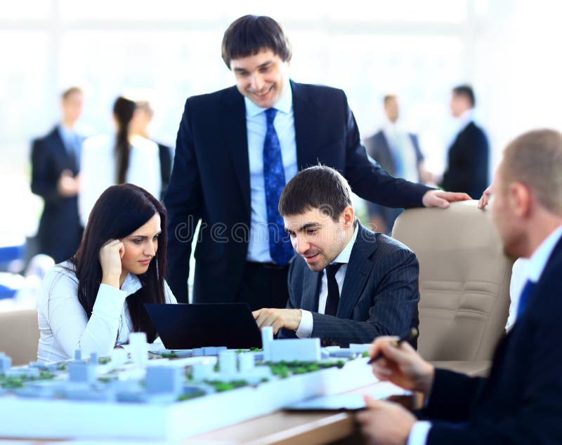 Meeting in Architects Office Stock Image - Image of businessman ...