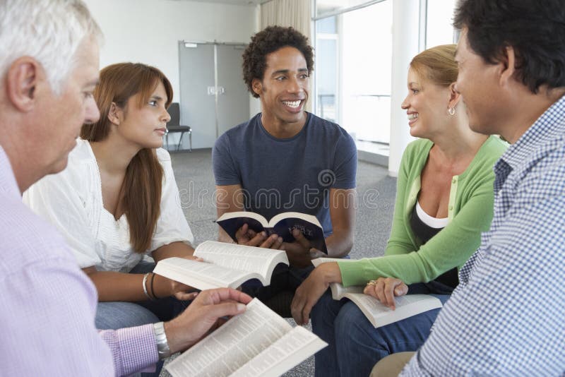 Bible Group Praying Together Stock Image - Image of race, forties: 31168281