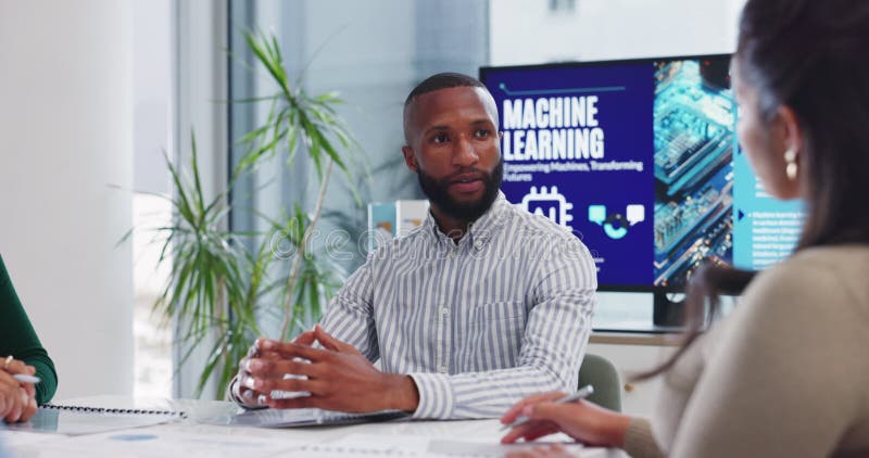 Meeting, Boardroom and Talking with Documents, Man and Discussion of ...