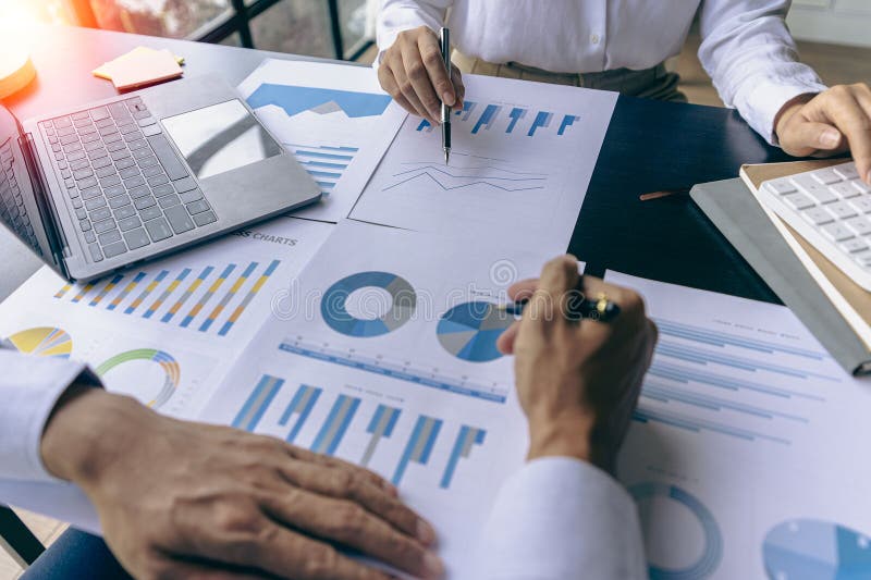 Meeting in a Business Presentation or Seminar Group of Business People ...