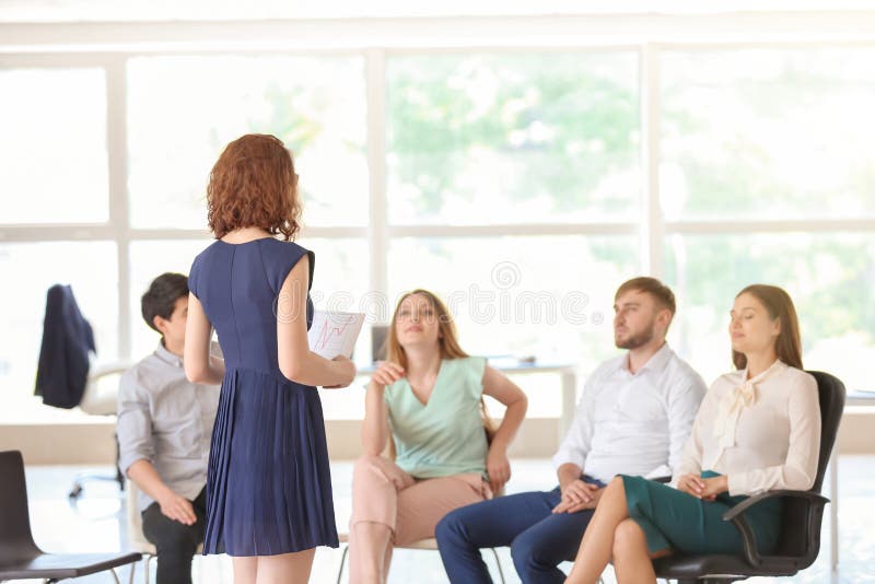 Meeting of Business Team Working in Office Stock Image - Image of ...