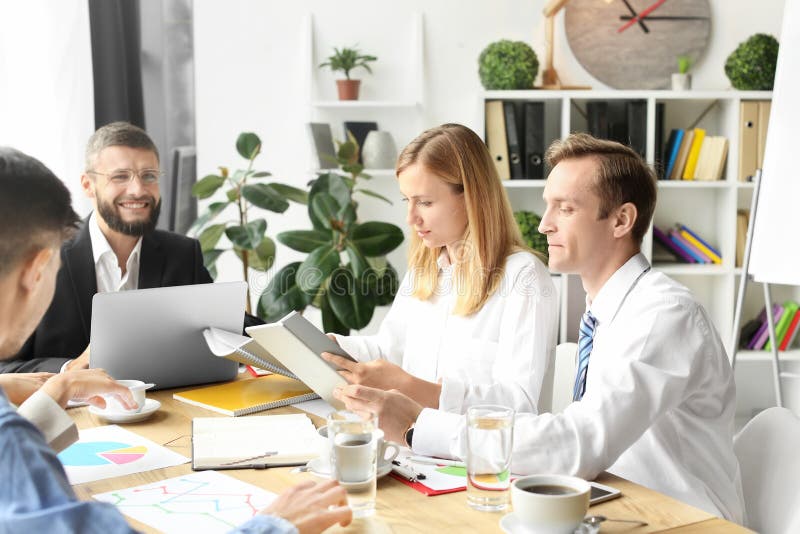Meeting of Business Team Working in Office Stock Photo - Image of ...