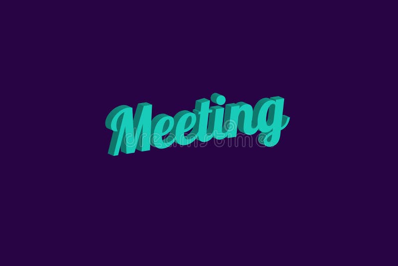 Meeting - Business Text 3d. Vector Stock Illustration - Illustration of ...