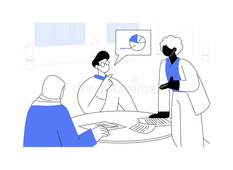 Meeting Client Isolated Cartoon Vector Illustrations. Stock ...