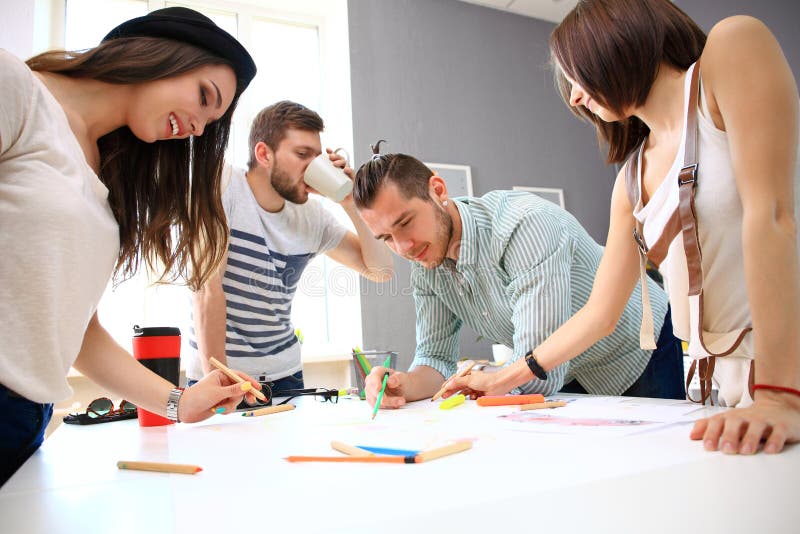 Meeting of Co-workers and Planning Next Steps of Work Stock Photo ...