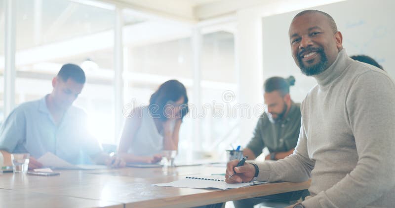 Meeting, Collaboration and Portrait of Businessman in Office for ...