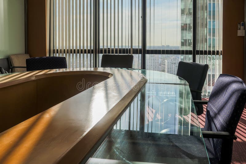 Meeting and Conference Room with U-Shape Table and Armchairs. Stock ...