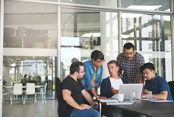 Meeting of Creative Minds. a Group of Colleagues Having a Meeting in the Boardroom. Stock Image ...